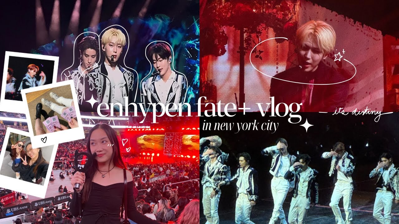 ENHYPEN FATE PLUS TOUR | concert vlog 🎸 exploring nyc, album unboxing ...