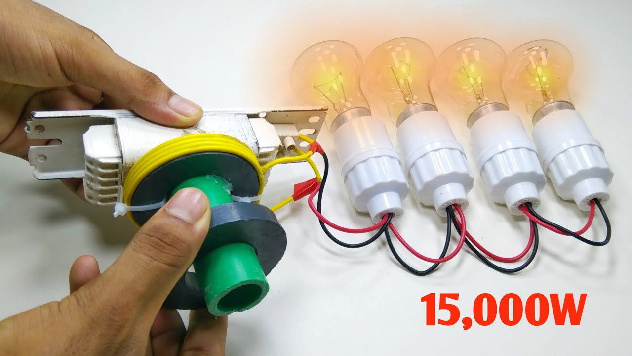 Light Bulb 15000W 220V Free Energy Electricity Generator Use Copper ...