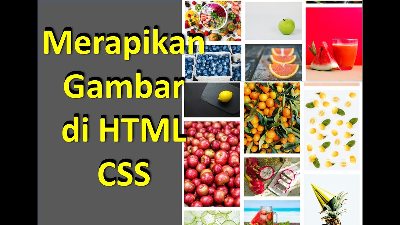Cara merapikan gambar di html css #pemograman #website - YouTube