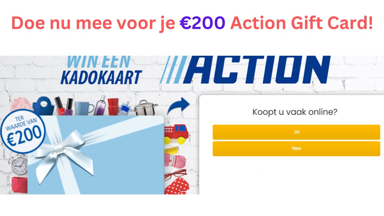 Doe nu mee voor je €200 Action Gift Card! 2025 - YouTube