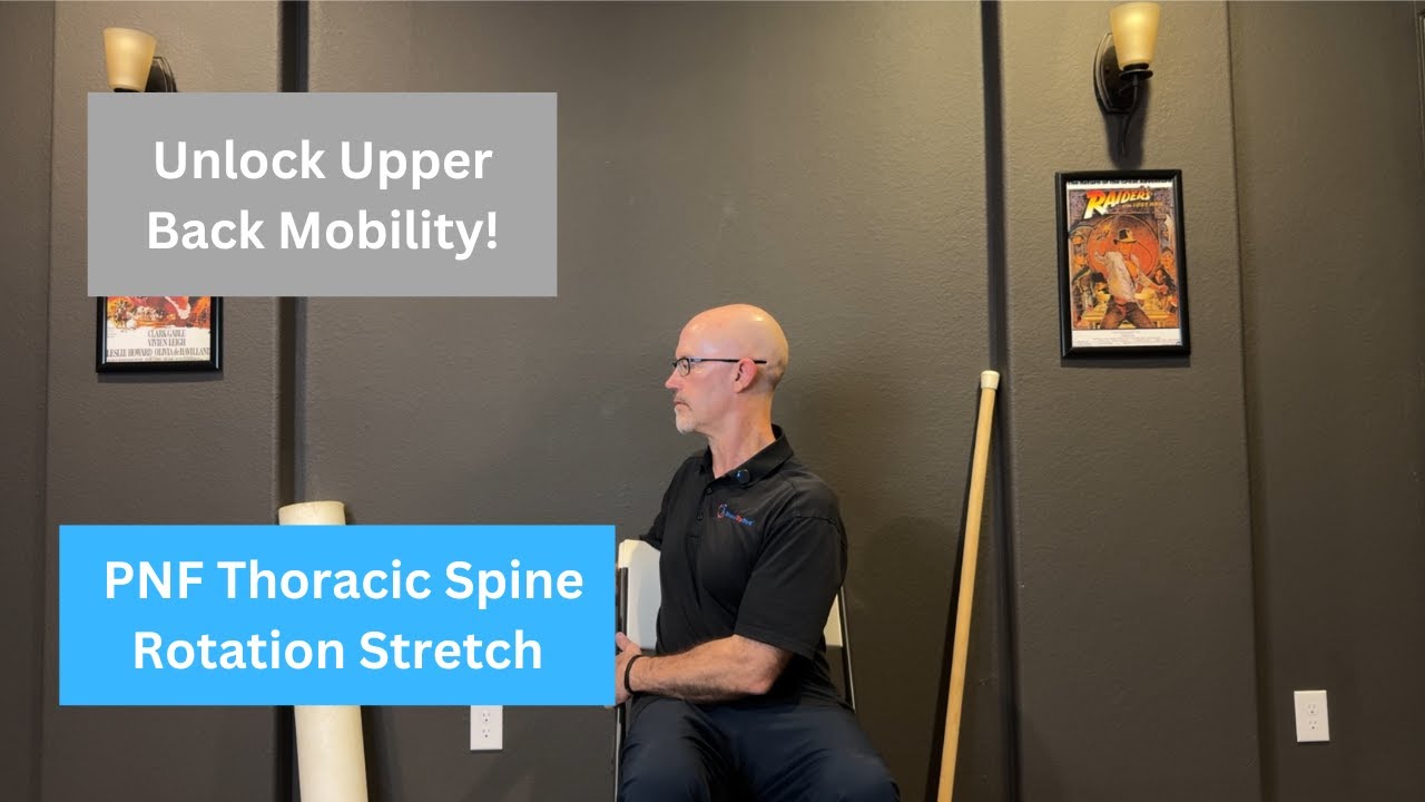 PNF Thoracic Spine Rotation Stretch | Improve Upper Back Flexibility ...