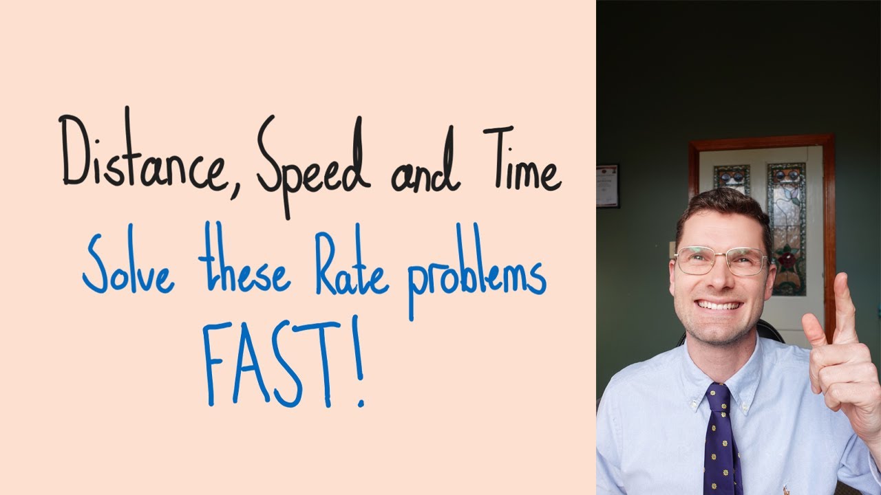 Distance, Speed and Time - Common Rate Problems - YouTube