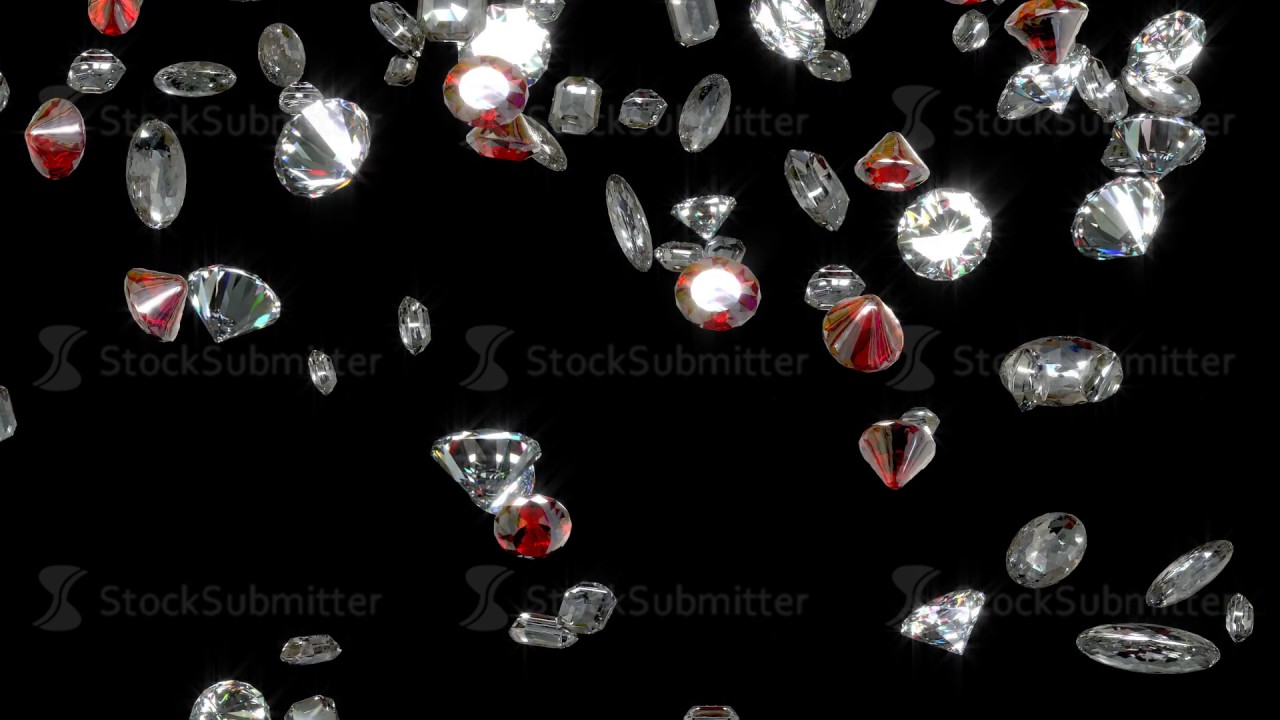 Diamonds Falling Loop Background Full HD - YouTube