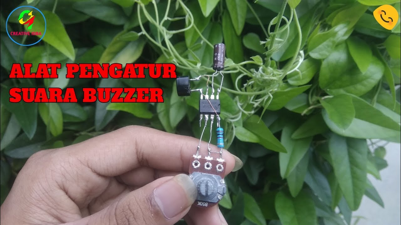 Membuat suara buzzer bisa disesuaikan | pengatur suara buzzer pakai IC ...