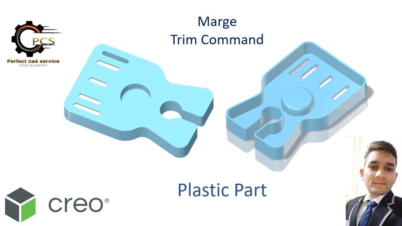 PRACTICE PART-2| TRIM | MARGE | PLASTIC PART | PTC CREO | By Perfect ...