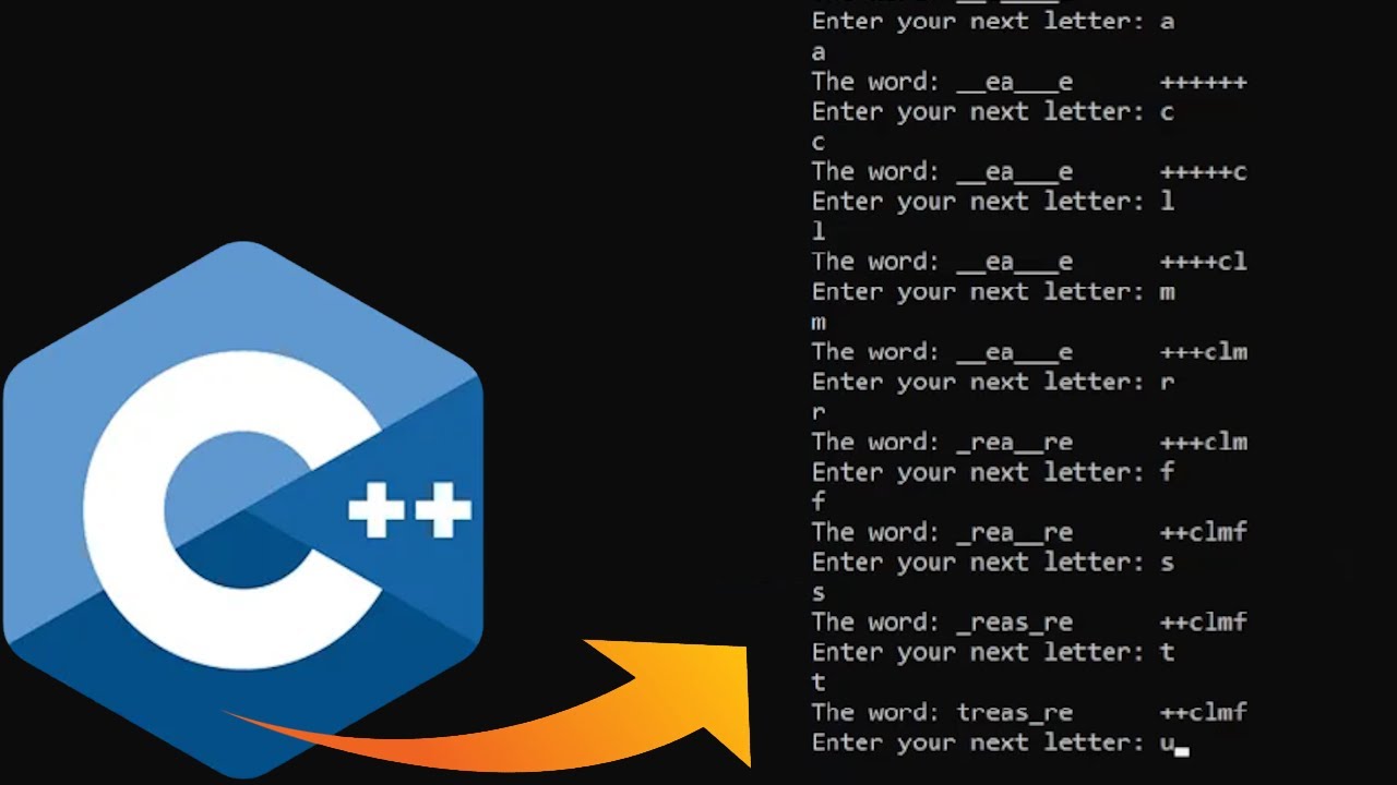 Hangman Game in C++ - YouTube