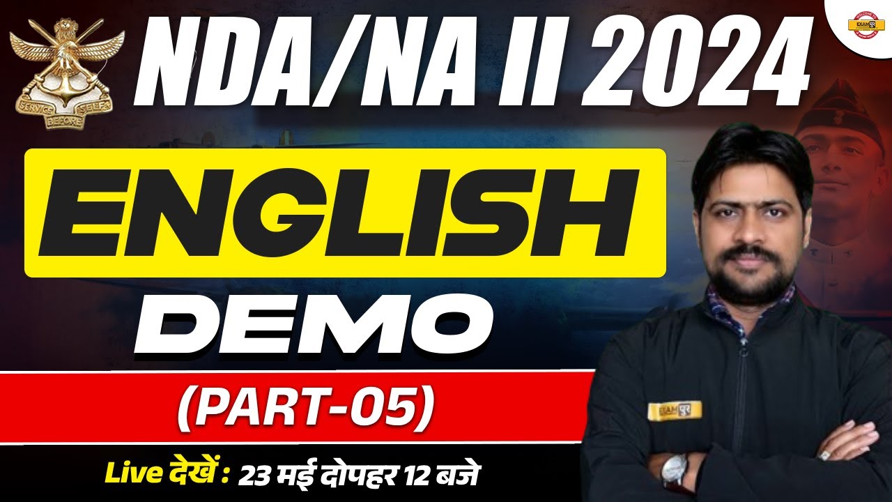 NDA NA 2 2024 || ENGLISH || NDA ENGLISH DEMO CLASS || ENGLISH BY ...
