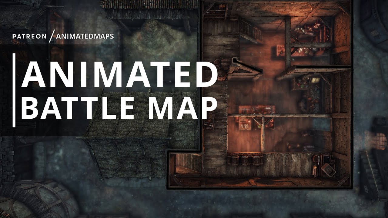 Two-storey Guild and Warehouse by Animated Dungeon Maps | battle map ...