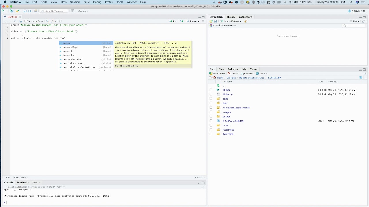 R Video 13: How to write and run a program R - YouTube