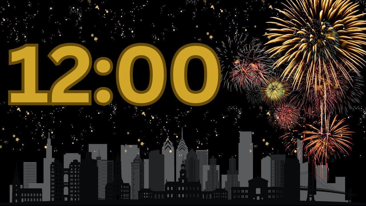 12 Minute New Year’s Eve Countdown Timer 🎆 | Auld Lang Syne Alarm (No ...