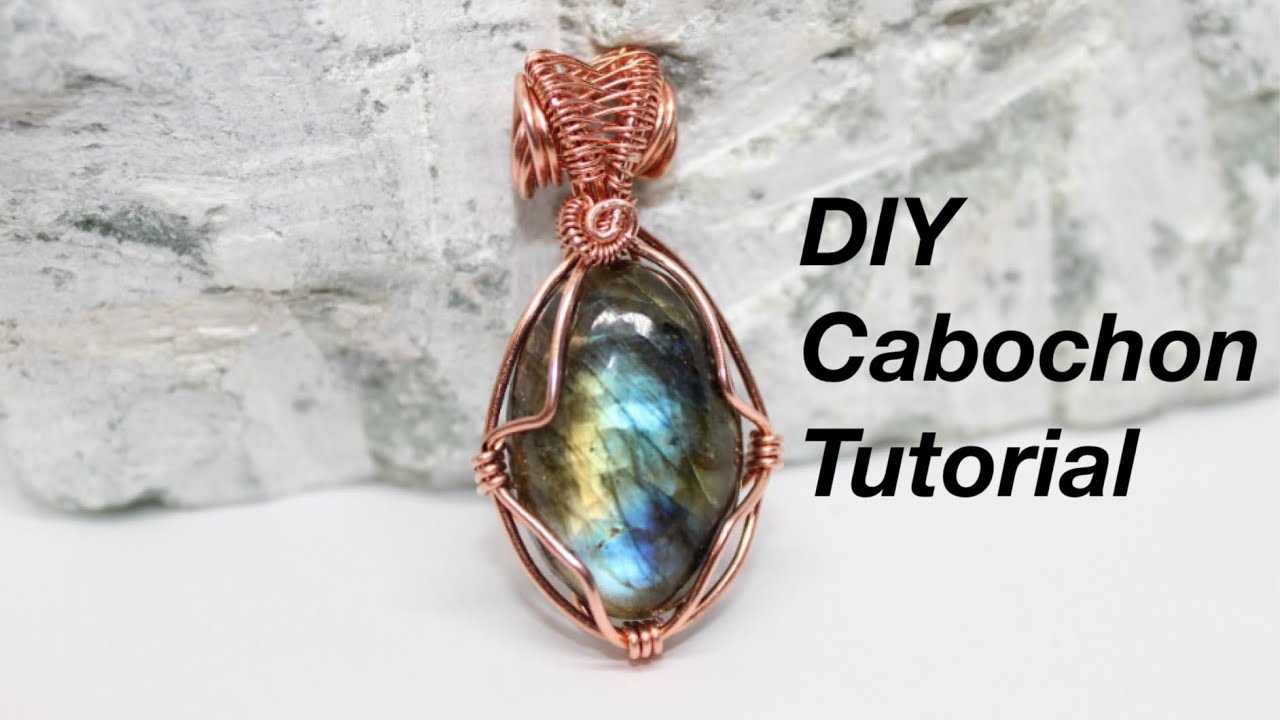 Simple Wire Wrap Cabochon Pendant Beginners Tutorial Diy - YouTube