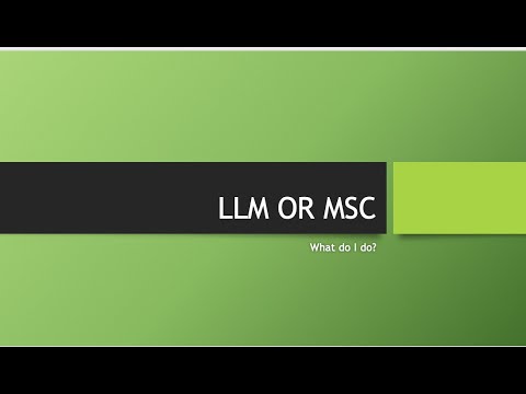 Difference between LLM and MSc | Legal Jargon - YouTube