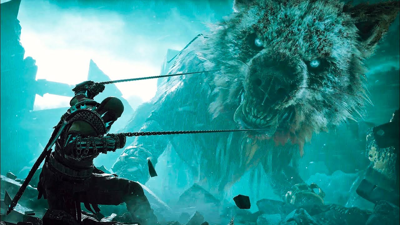 Kratos Vs GARM THE GIANT WOLF BOSS Fight God Of War Ragnarok 4K 60FPS ...