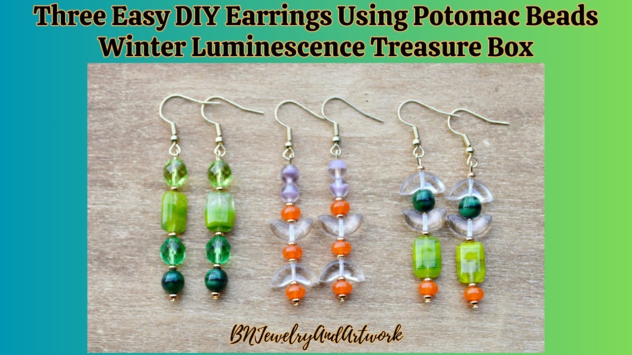 3 Easy DIY Earring Tutorials Using Potomac Beads Winter Luminescence ...