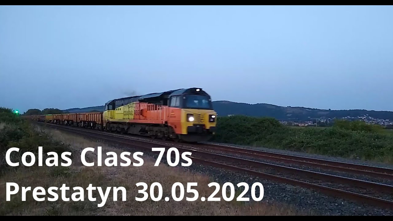Prestatyn 30.05.2020 - Colas 70803 and 78017 on engineers trains ...
