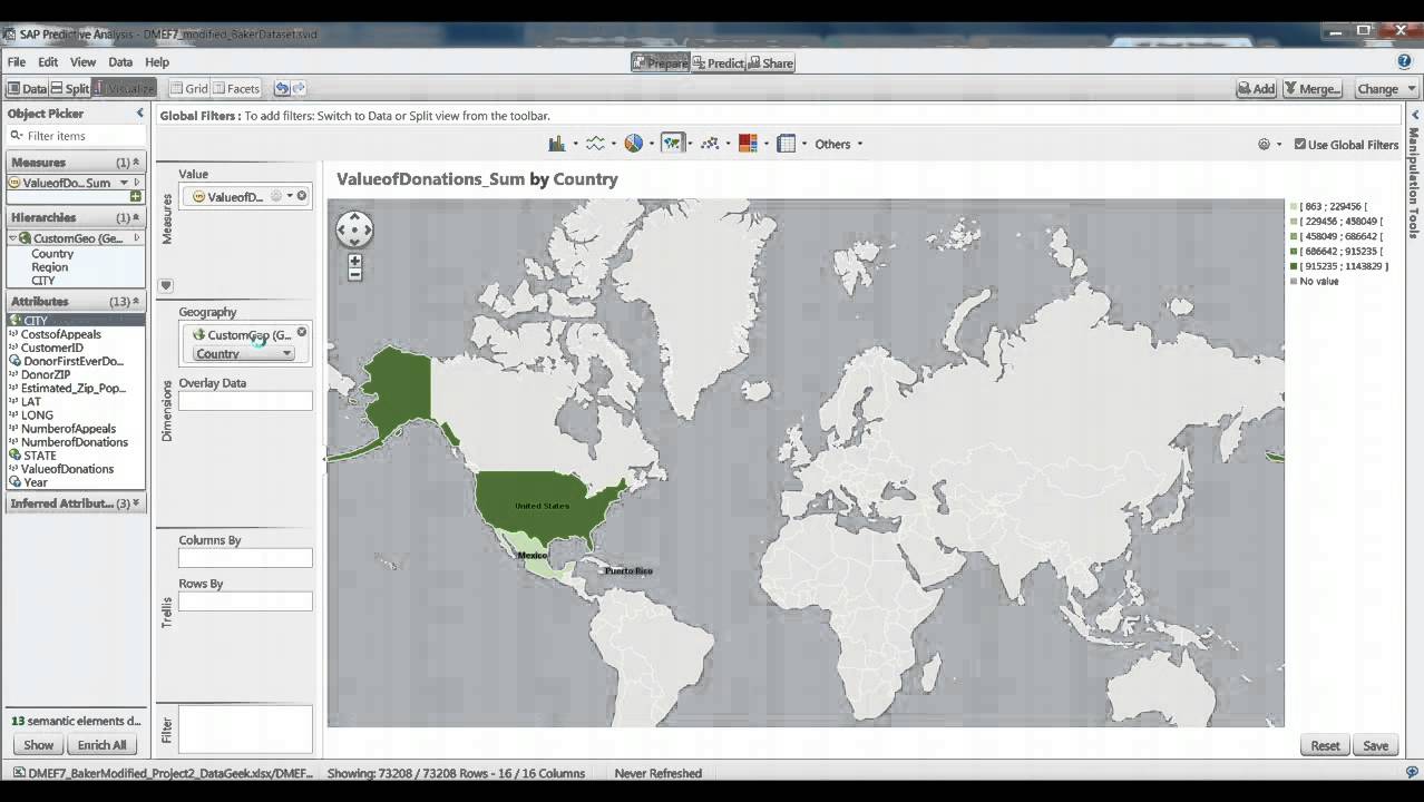 Using SAP Predictive Analysis for Geo Visualization - YouTube