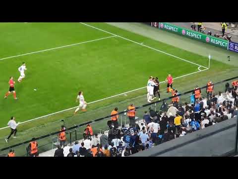 Mbaye Diagne , Saliba Kavgası Tribün Çekimi | Galatasaray Marsilya Maçı