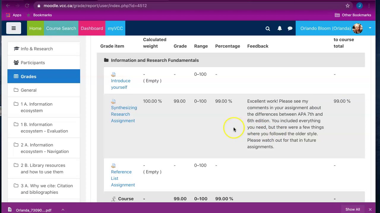 Checking Grades in Moodle - YouTube