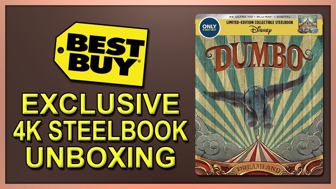 Dumbo (2019) Best Buy Exclusive 4K+2D Blu-ray SteelBook Unboxing - YouTube