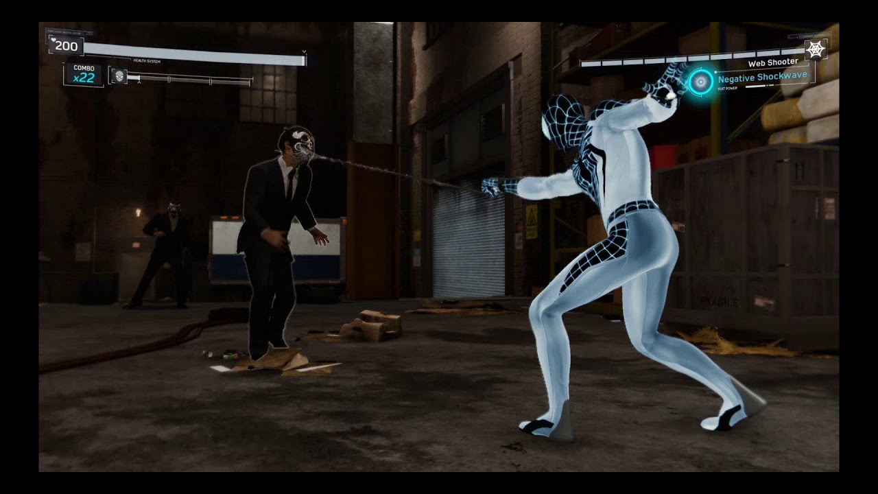 Spider-Man (PS4) - Negative Suit Gameplay | Demon Warehouse Mission ...