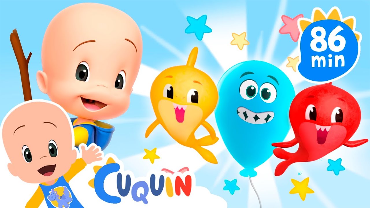 Colorful balls! Learn the colors with Cuquin and his balloons and more ...