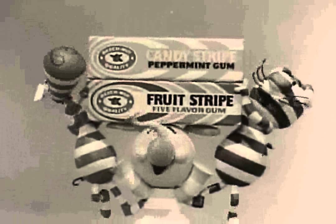 Beech-Nut Fruit Stripe Gum - 1964 - YouTube