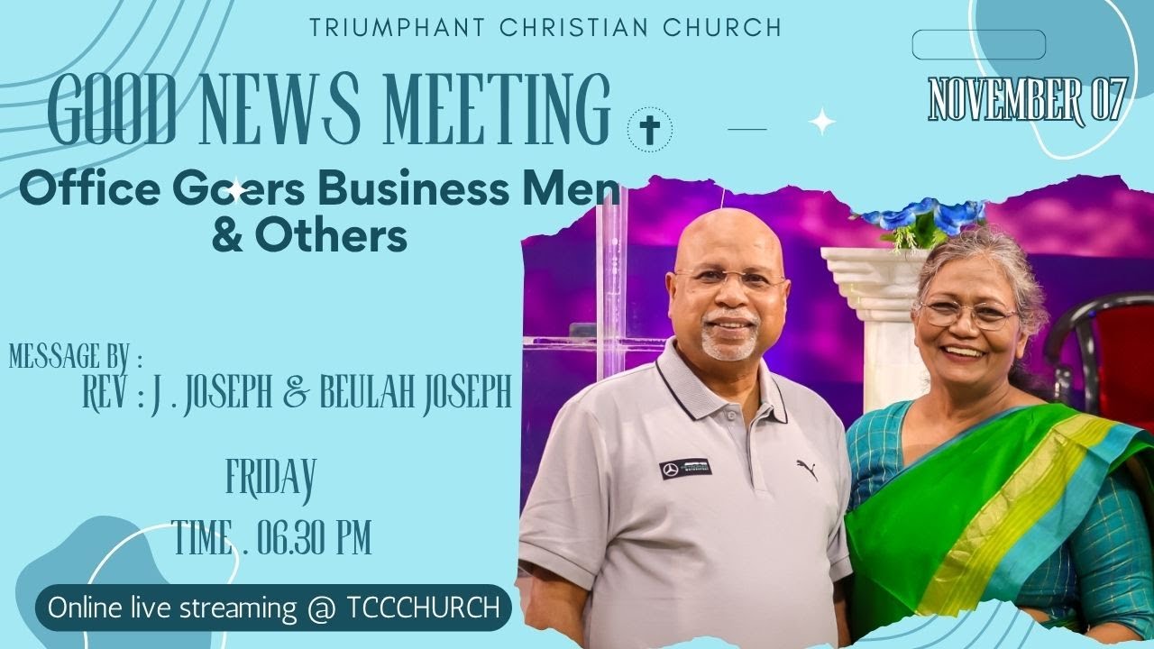TCC🔴YMCA November MEETING / 2025 | REV . J . JOSEPH & BEULAH JOSEPH ...