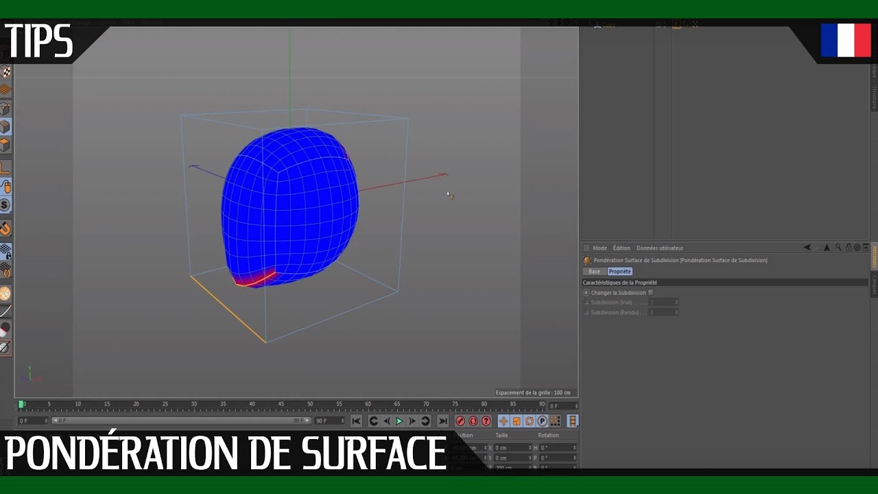Tuto Modélisation Débutant Cinema 4D | Pondération de Surface | Surface ...