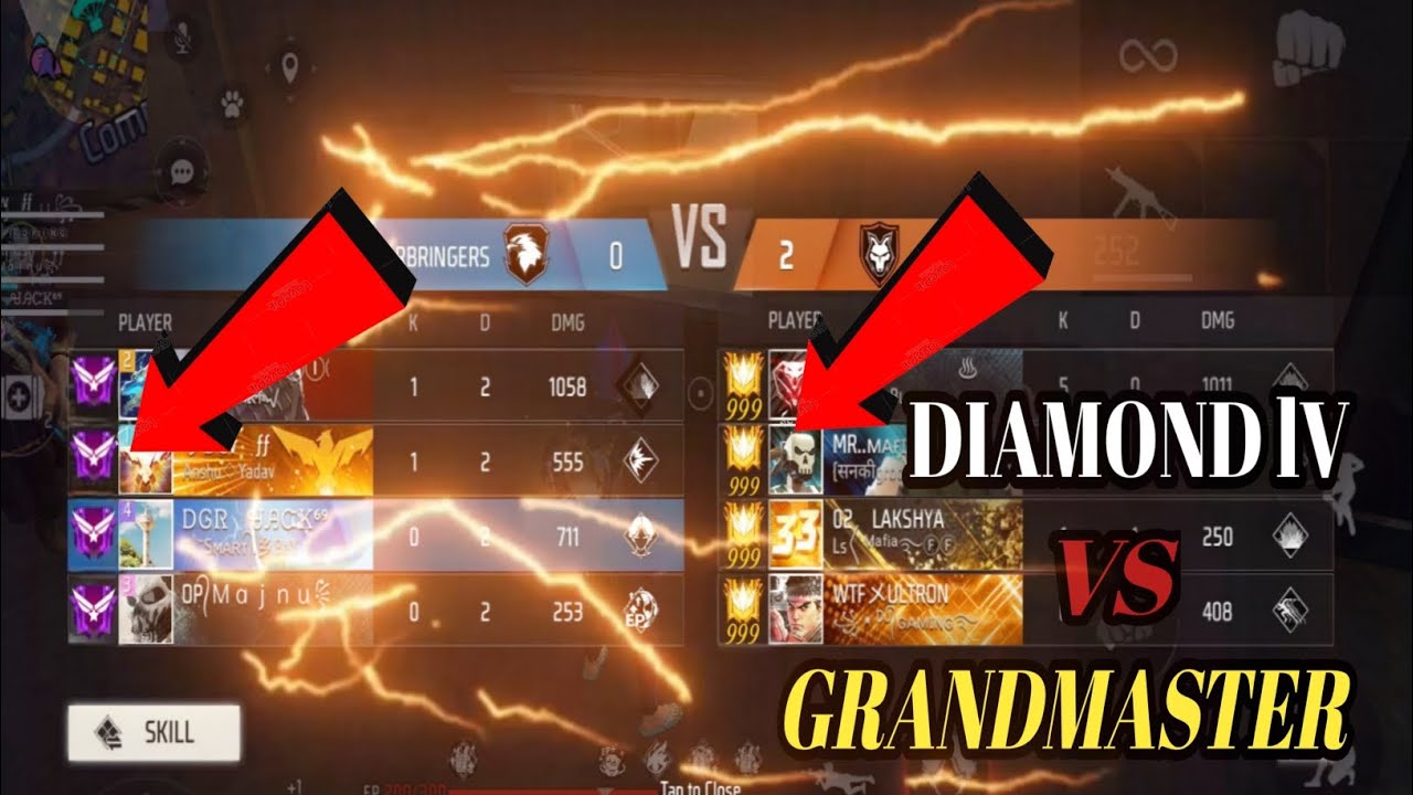 Diamond IV VS Grandmaster Player Game Play Garena Free Fire Max 😱😱 # ...