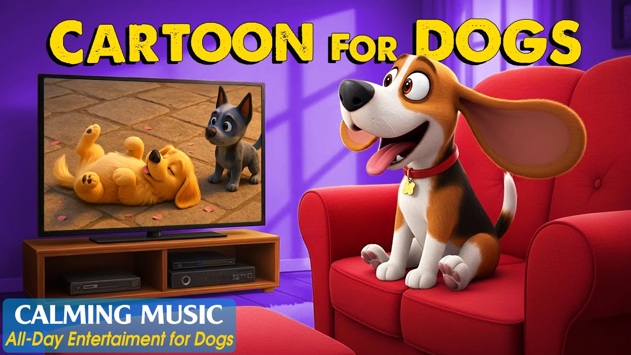 Dog Cartoon: All-Day Fun Videos for Dogs to Relax when Home Alone ...