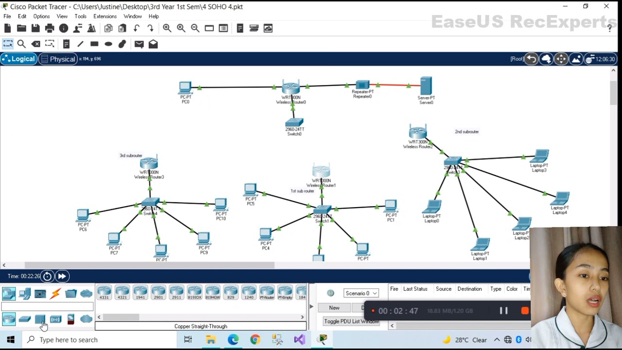 Fiber Optic Cable use in Cisco Packet Tracer - YouTube