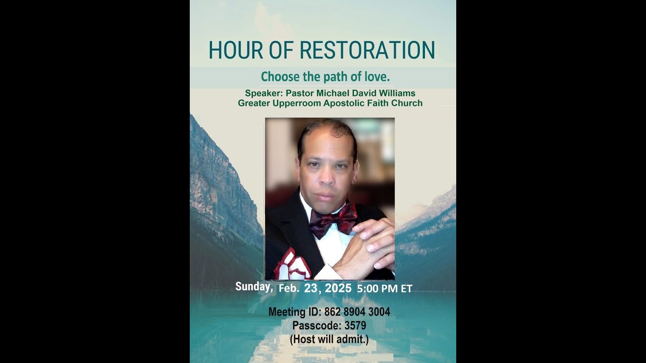 HOUR OF RESTORATION BY REV MICHAEL WILLIAMS 022325 - YouTube