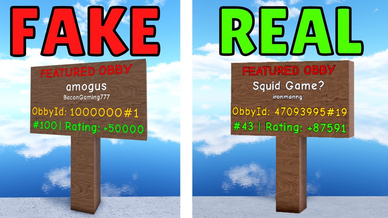 How To Make Fake Featured Sign In Obby Creator - YouTube