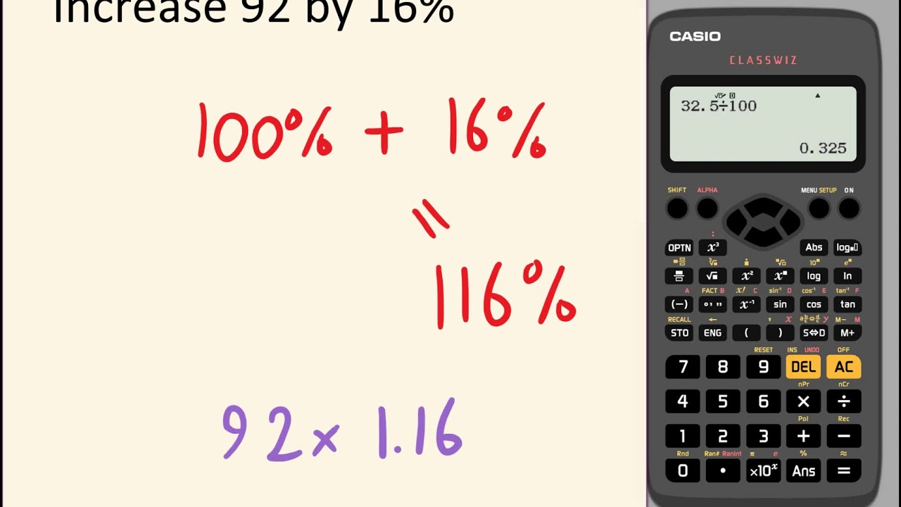 Percentages of Amounts, Increase and Decrease - YouTube