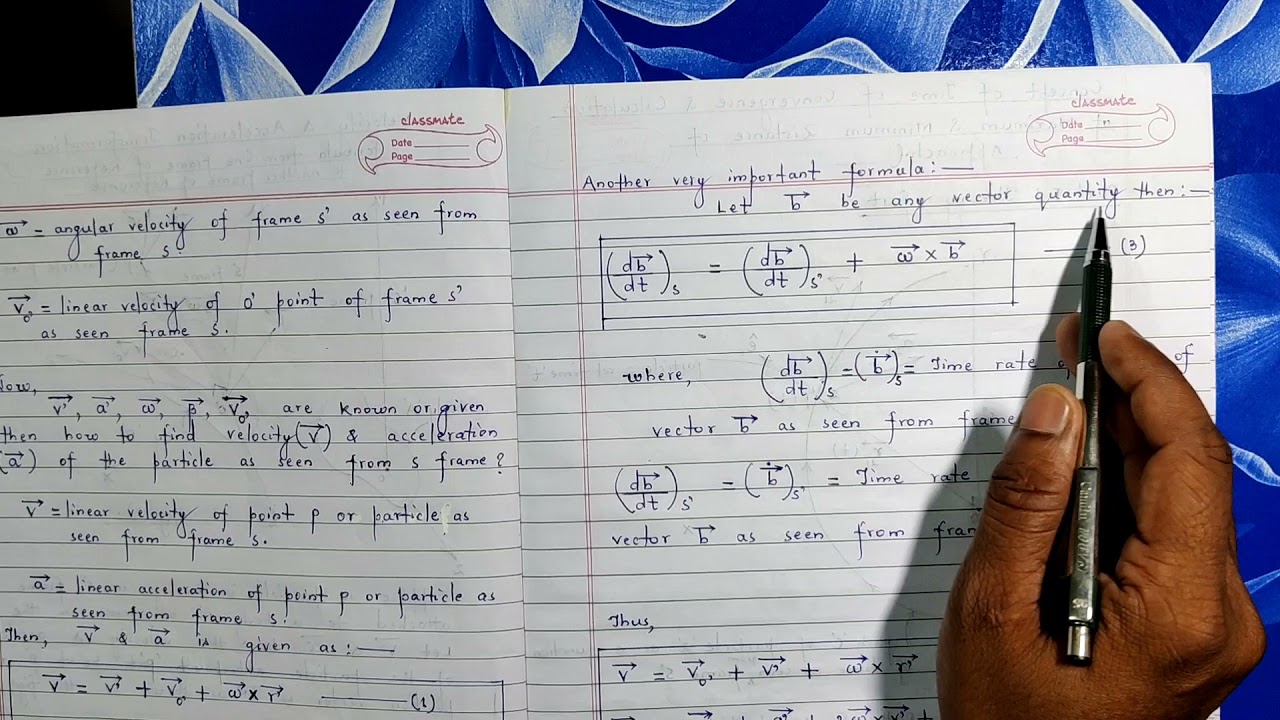 Velocity & Acceleration Transformation Formula in Classical or ...