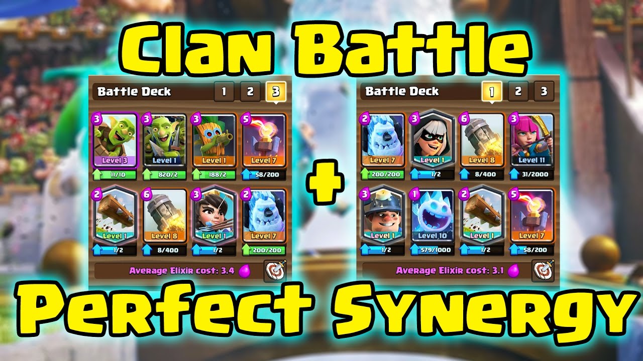 Clan Battle Perfect Synergy Deck! Miner Bandit Cycle + Log Bait! Can't ...