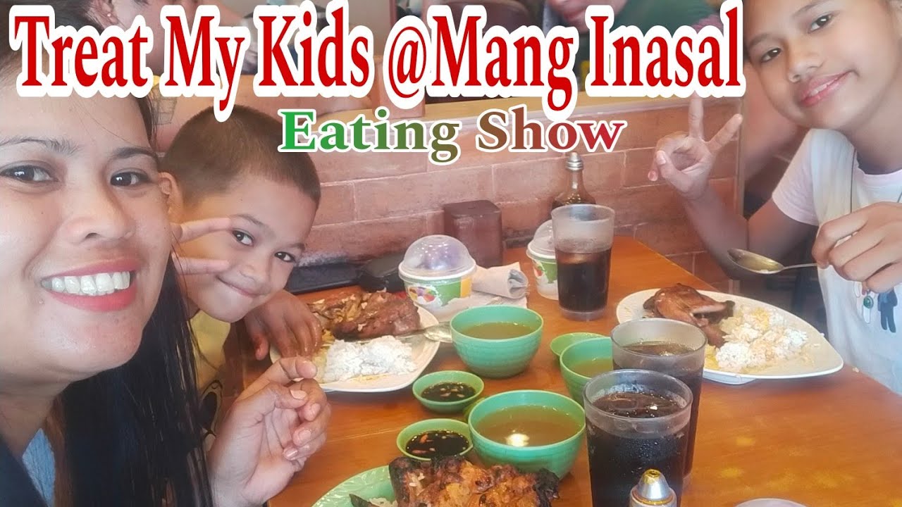Treat my kids Eating @Mang Inasal - YouTube