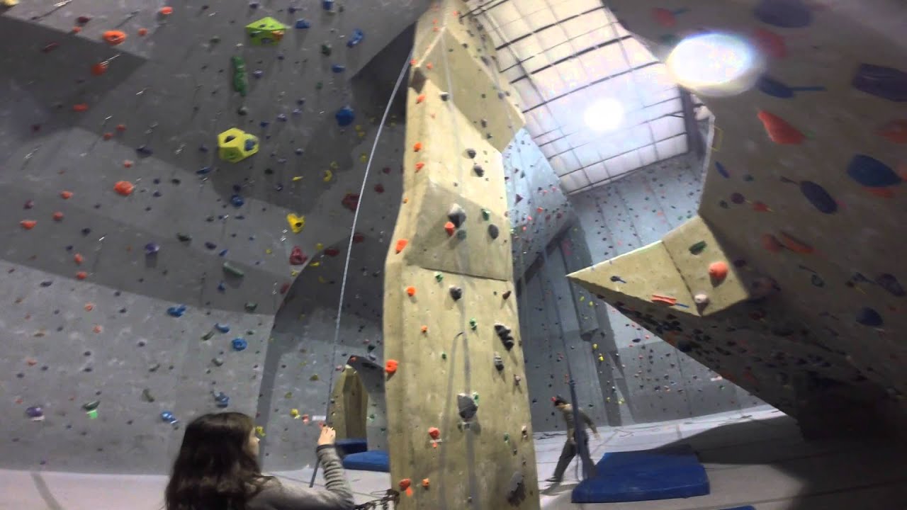 Rock Climbing at Carabiner's in Fairfield, CT - YouTube