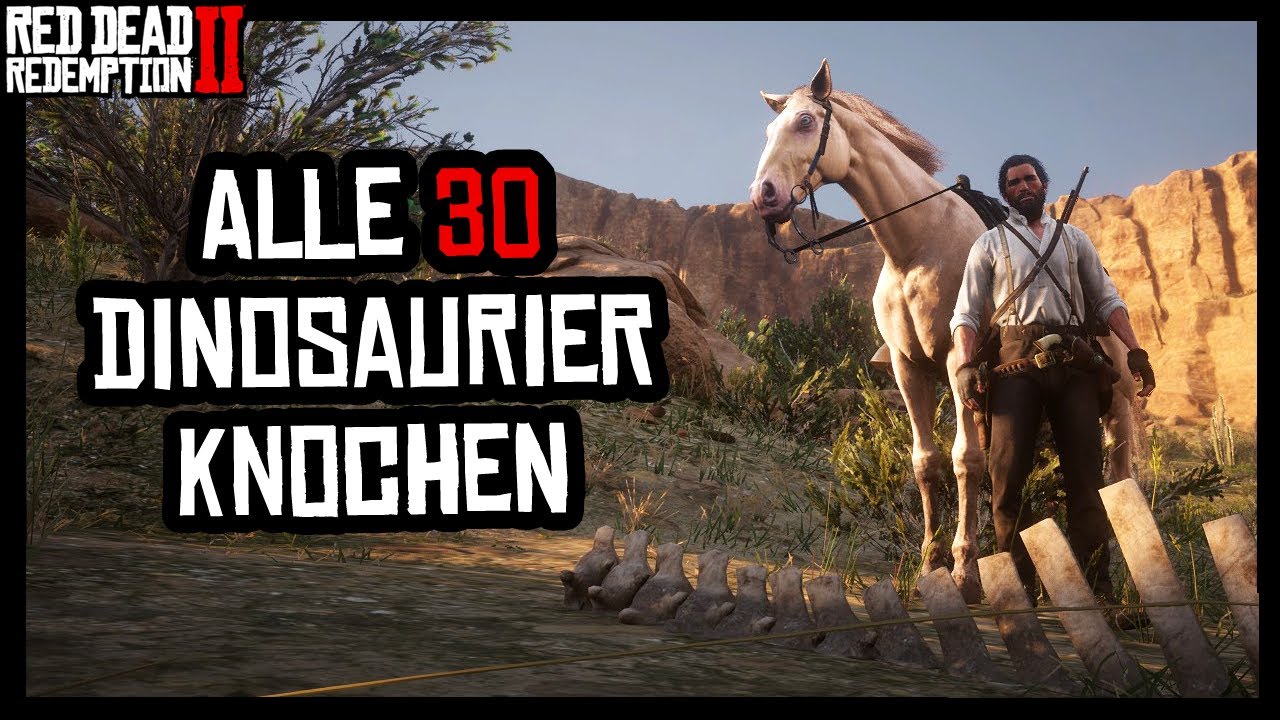Red Dead Redemption 2 - Alle 30 Dinosaurier Knochen [Deutsch] - YouTube