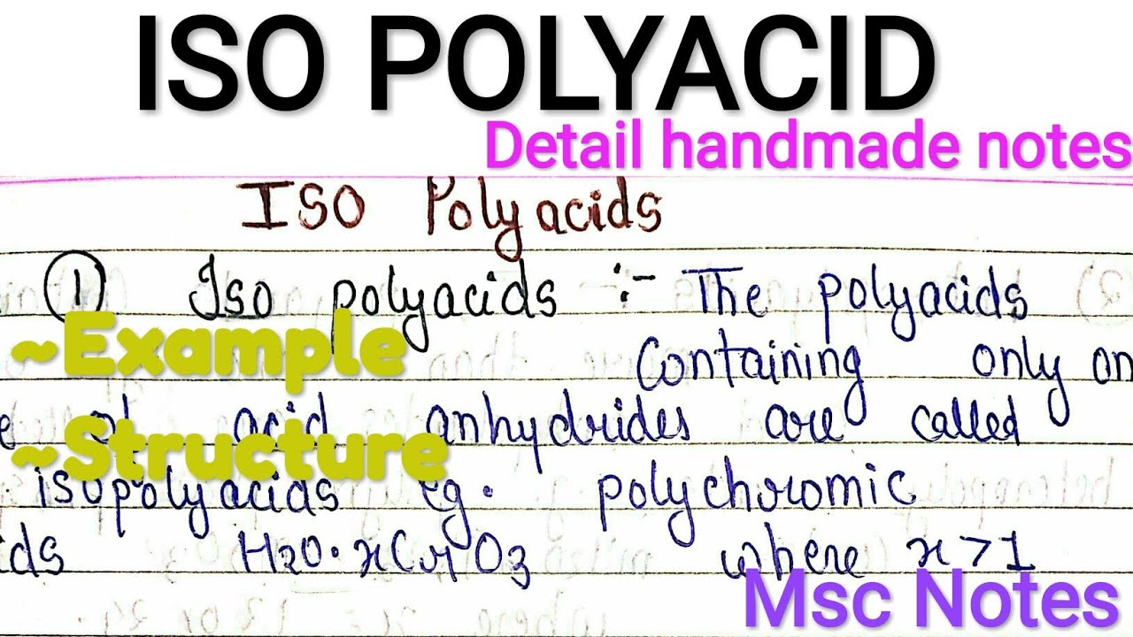 ISOPOLY ACID || Basic information || defination | example |structure ...