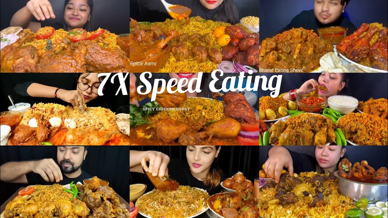 Asmr Eating in 7x Speed | Indian Mukbanger | 7x Speed Eating Sound ...