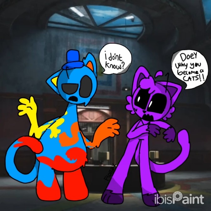 doey become cat part 1 (IB: me) Poppy playtime speedpaint - YouTube