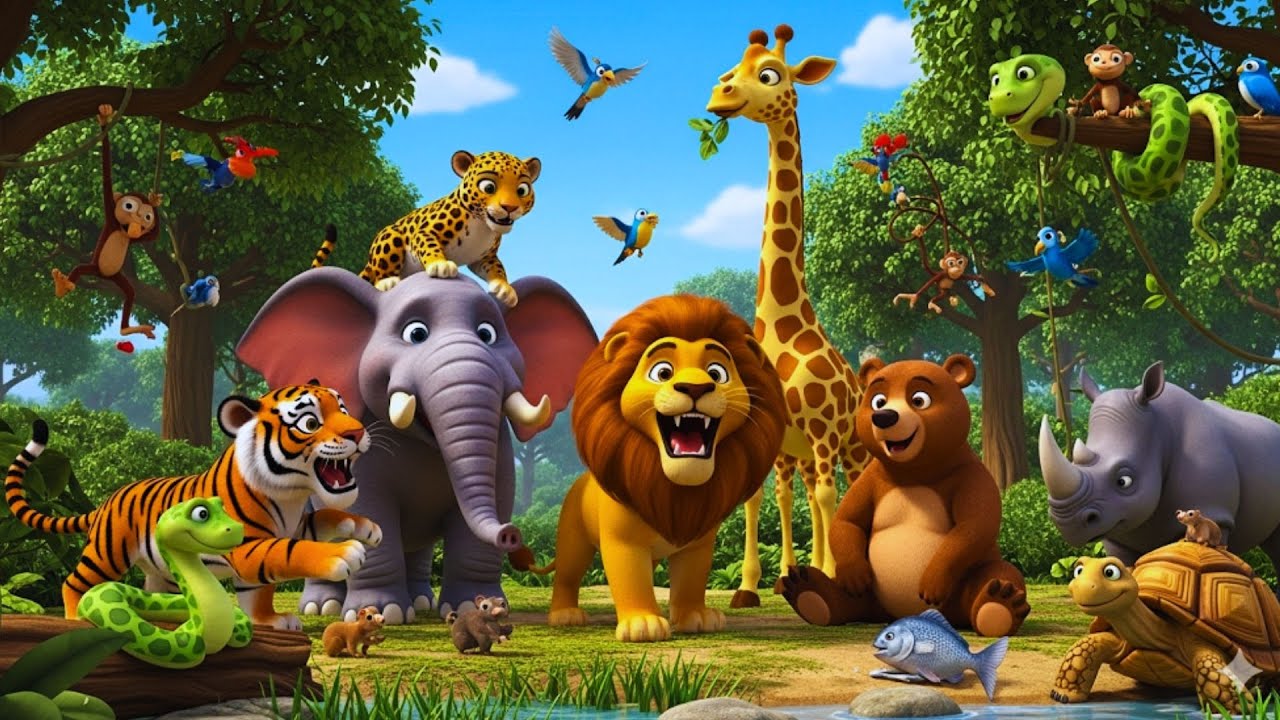 Learn Wild Animals with a fun Song for Kids | Guess the Wild Animal ...