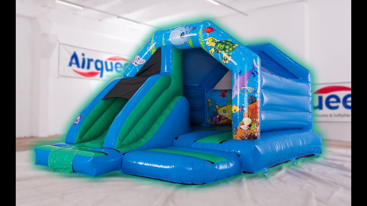 Airquee's Large Front Slide Combi Ocean AO0009O - YouTube
