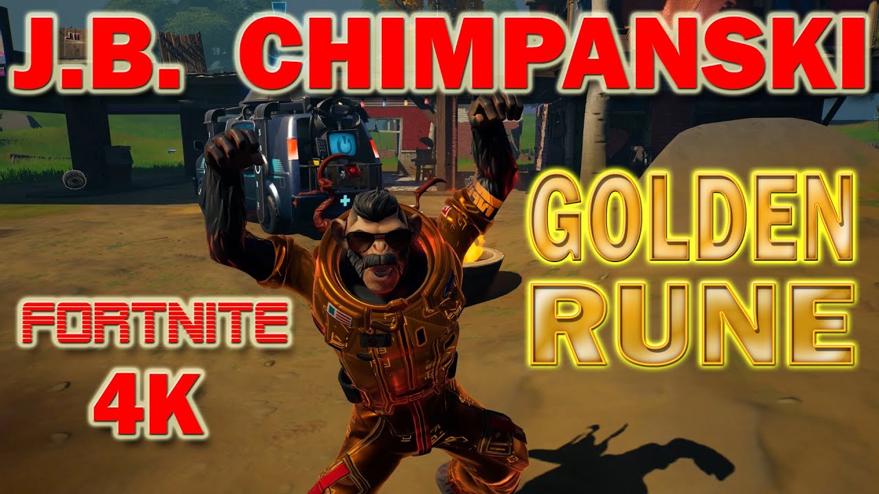 GOLDEN RUNE CHIMPANSKI - Fortnite Skin in 4K - YouTube