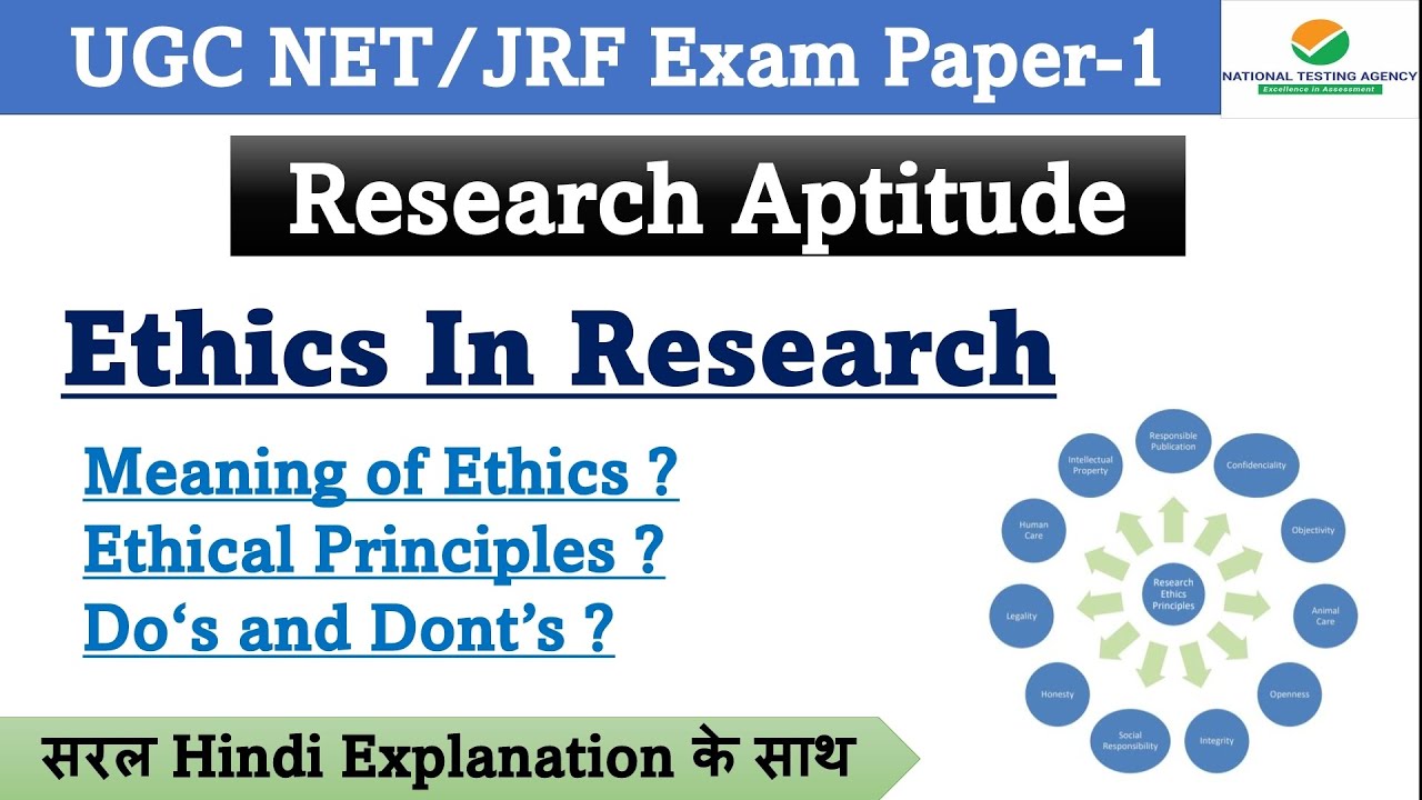Ethics in Research ll Ethical Principles in Research ll Research Aptitude ll UGC NET Exam 2023 ...