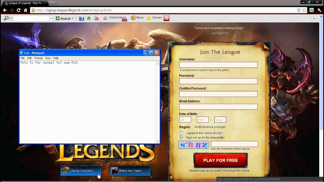 How to make account for lol pbe and normal lol!!!!! - YouTube