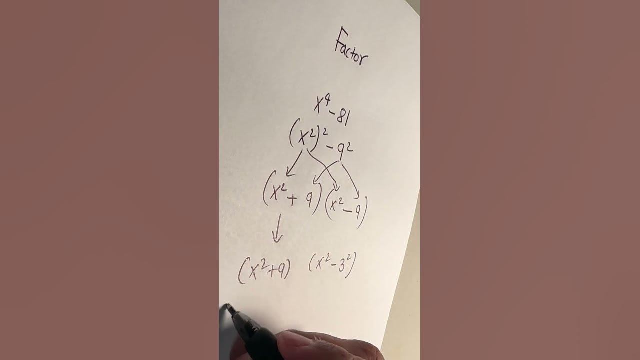 Easy Factoring X 4 81 shorts YouTube easy-factoring-x-4-81-shorts-youtube
