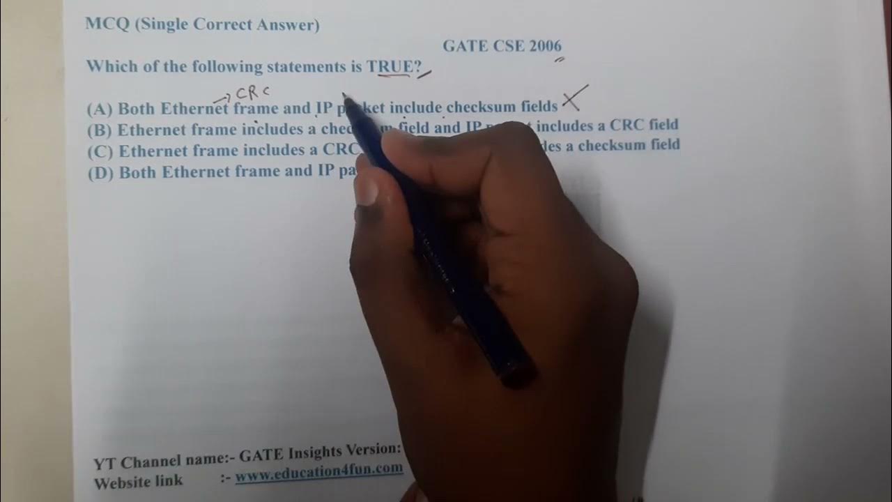GATE CSE 2006 || Computer Networks || GATE Insights Version: CSE - YouTube