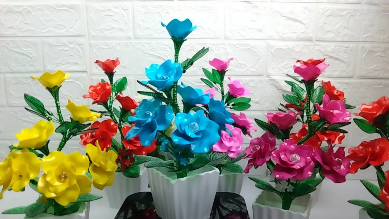 Cara Membuat Bunga Mawar Akrilik Simpel | Bunga Mawar Akrilik - YouTube